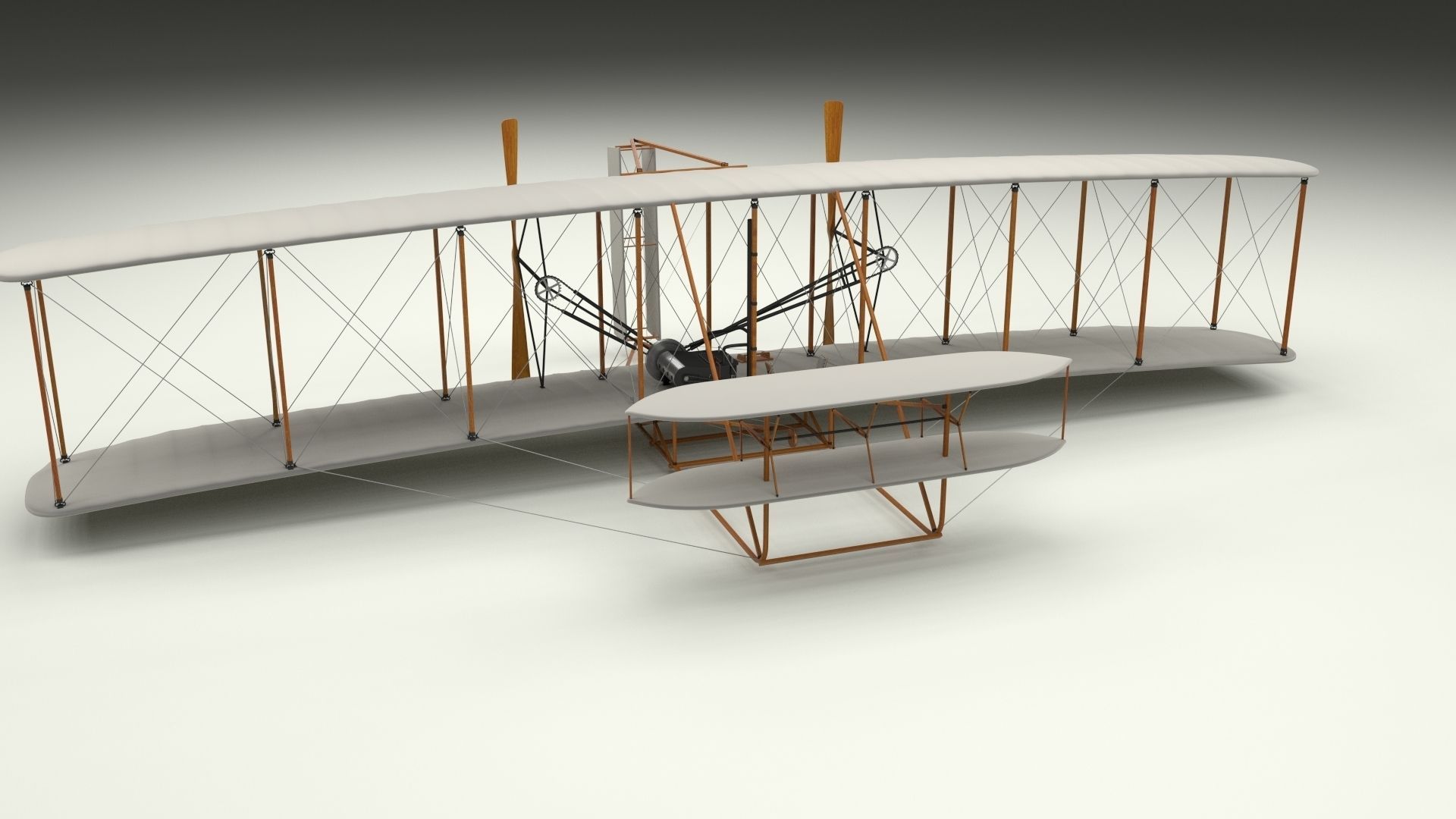 Rigged Wright Flyer 1903 3D model | CGTrader