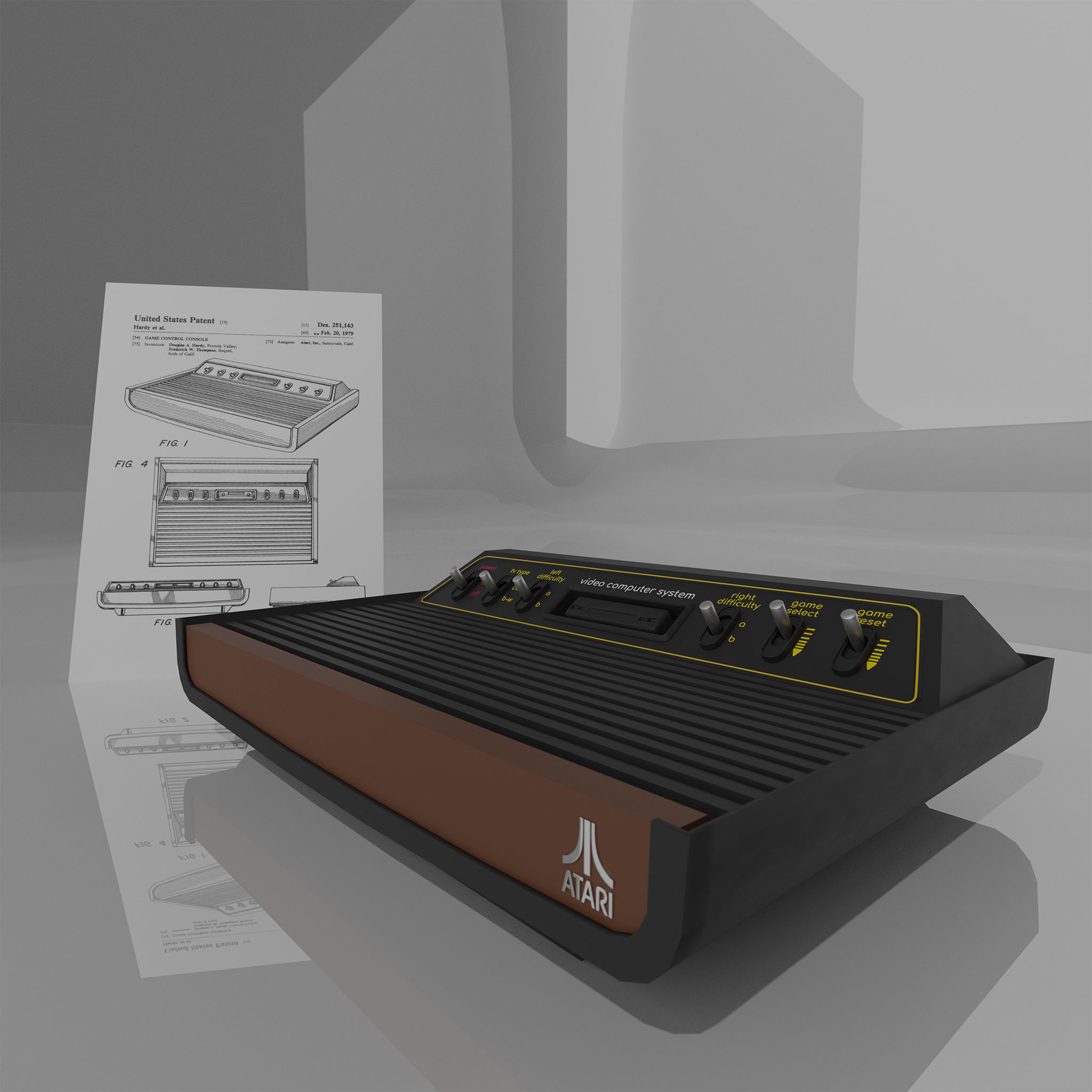 Old Gaming Console - Atari 2600 3D model | CGTrader