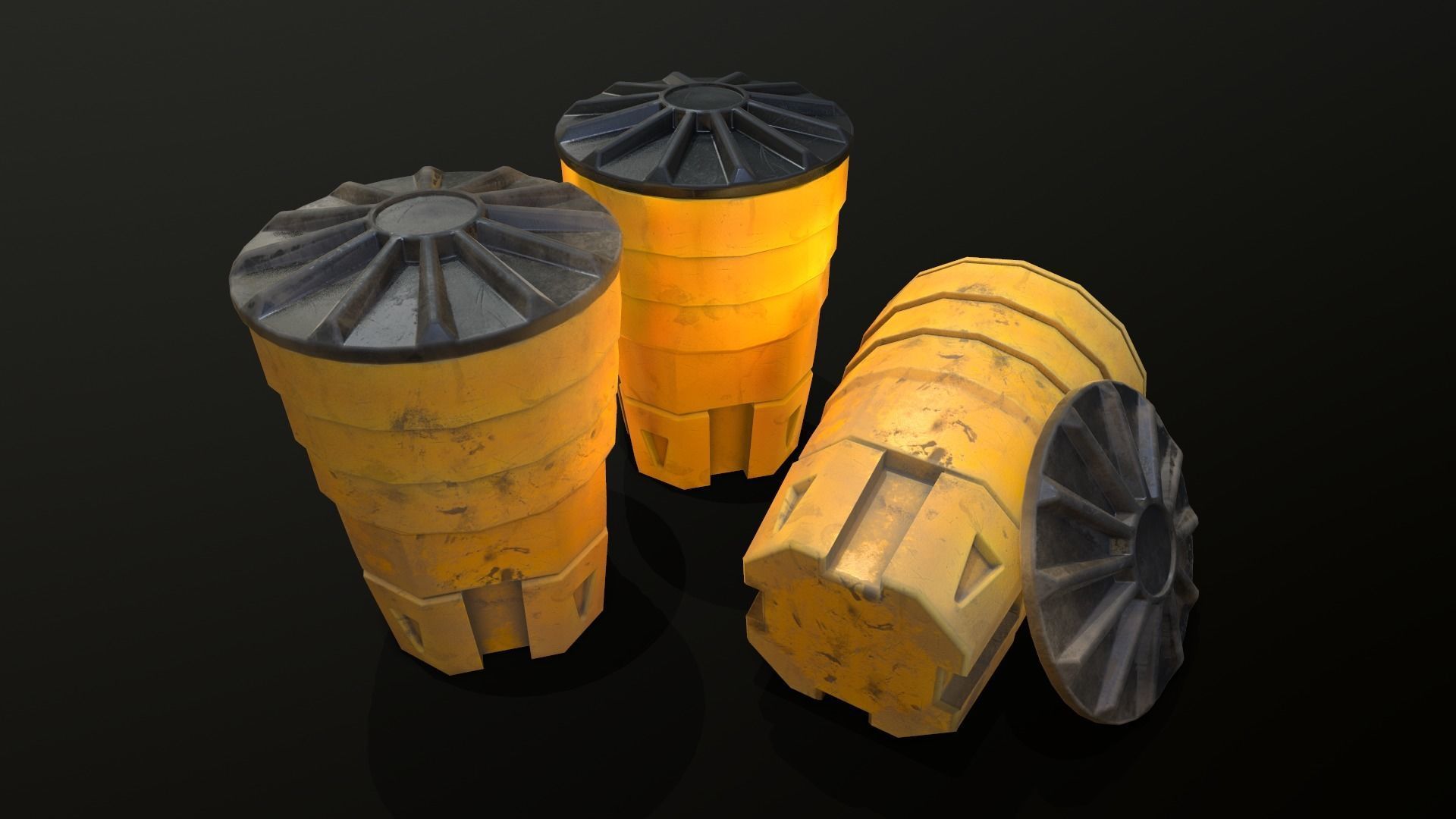 3D model Sand Crash Barrel Game-ready VR / AR / low-poly | CGTrader