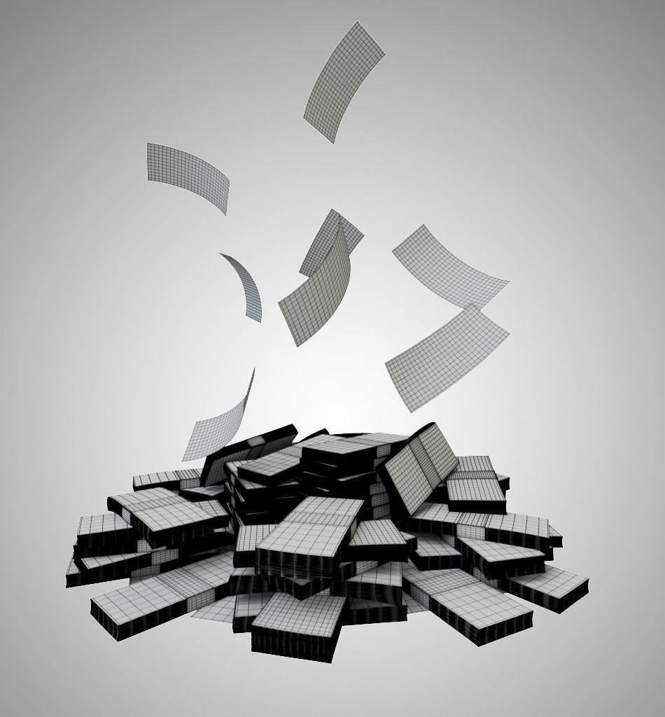 3D model Pile of dollar bundles VR / AR / low-poly | CGTrader