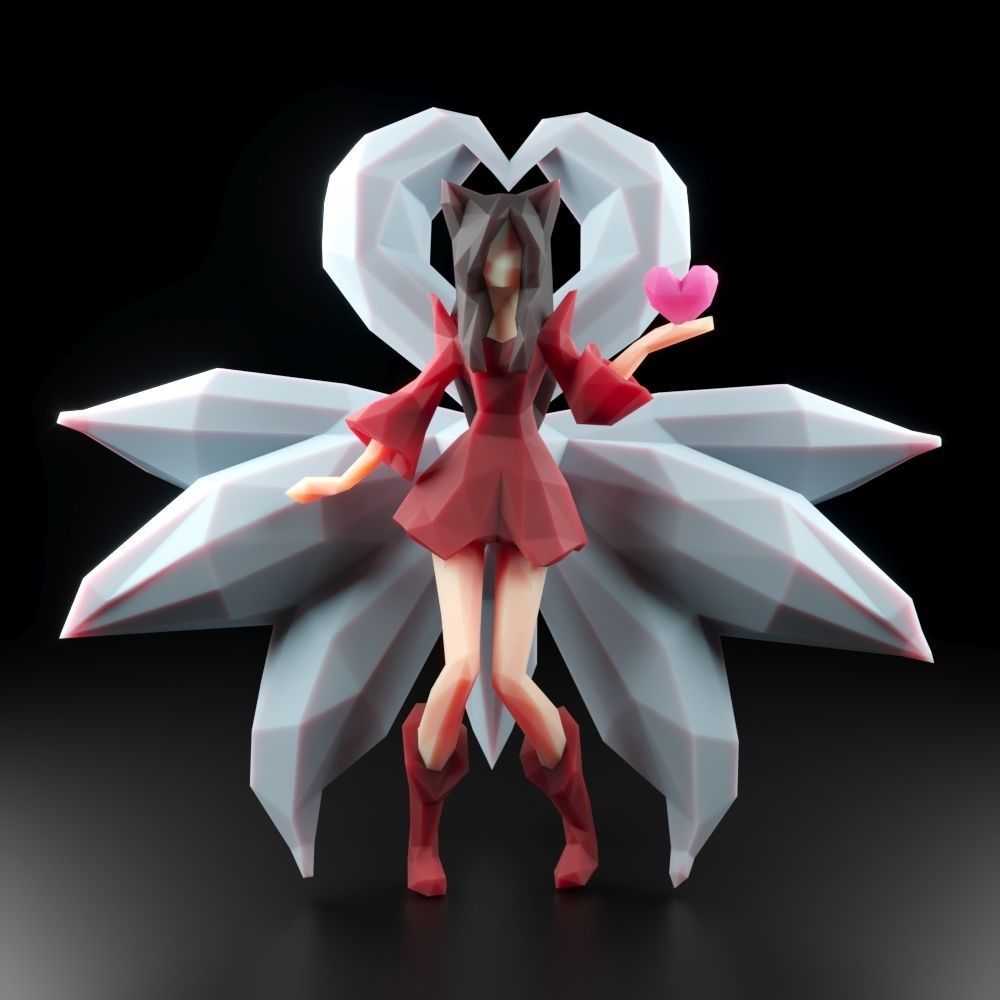3D model Ahri Low Poly VR / AR / low-poly | CGTrader