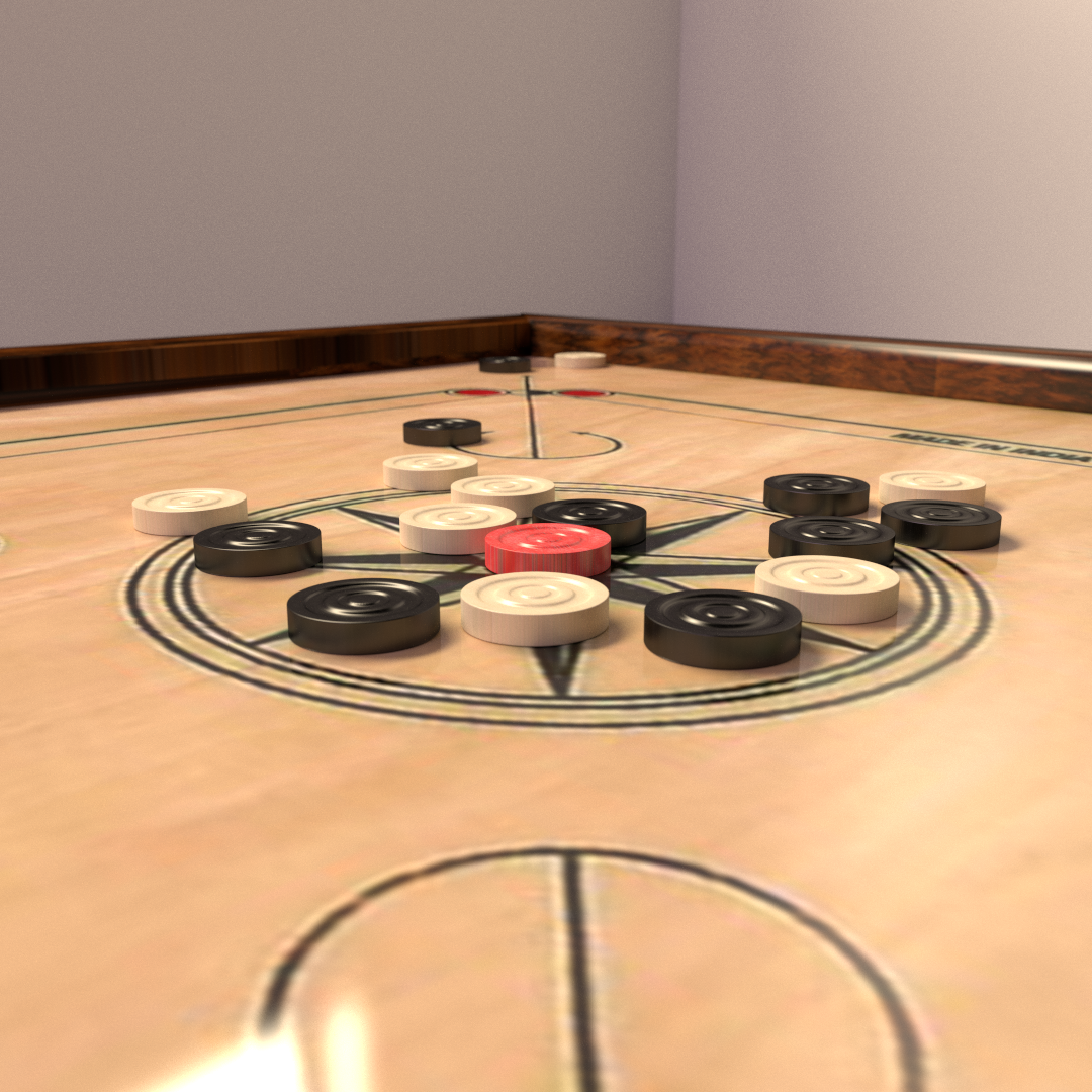 Carrom Board Game 3D Model .blend - CGTrader.com
