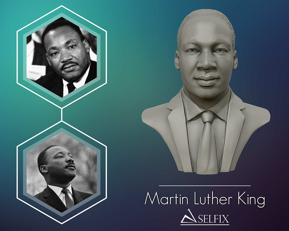 Martin Luther King head sculpture ready to 3D print 3D model 3D ...