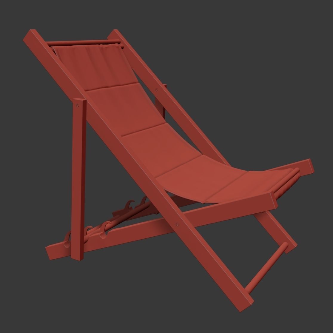 Wooden beach chair 3D model | CGTrader