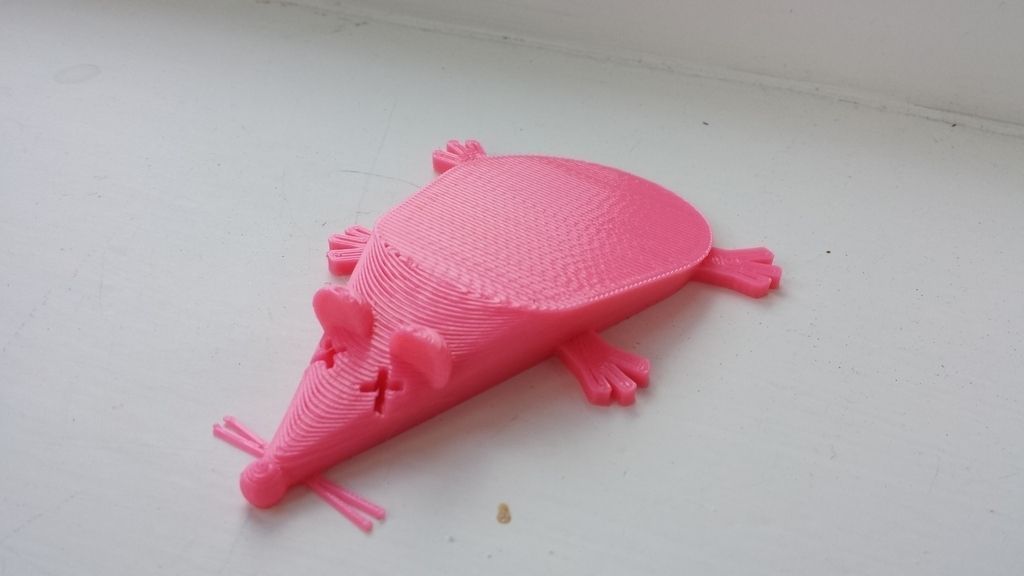 Parametric Squashed Mouse Door Stop Wedge free 3D model 3D printable ...