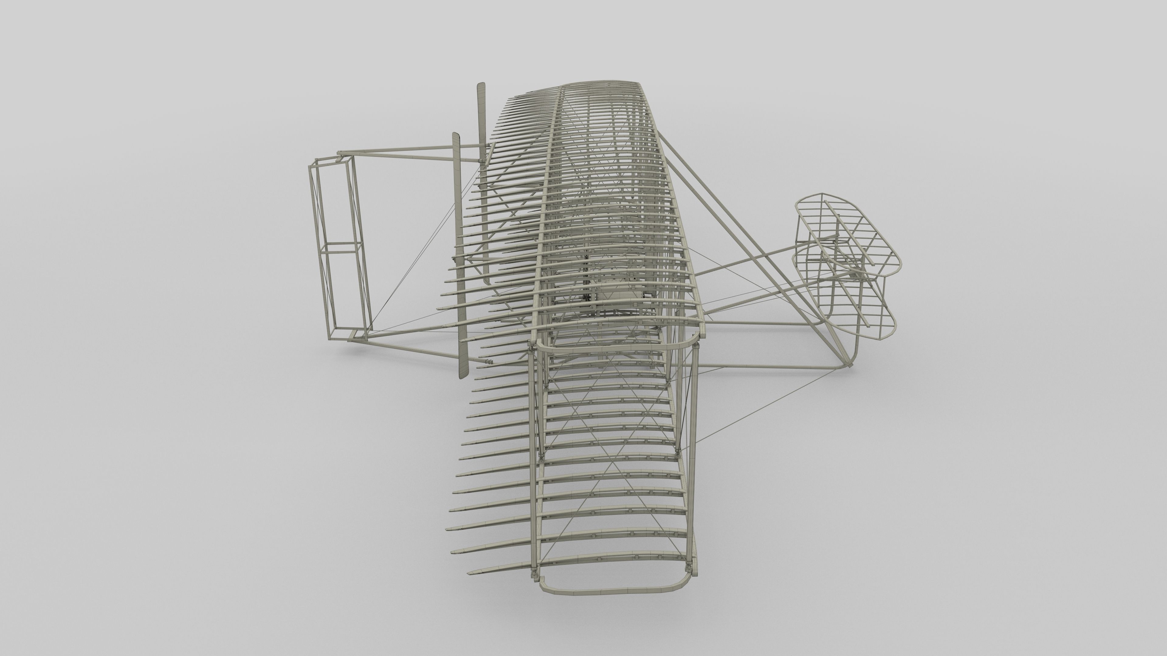 Animated Wright Flyer 1903 3D model animated rigged | CGTrader