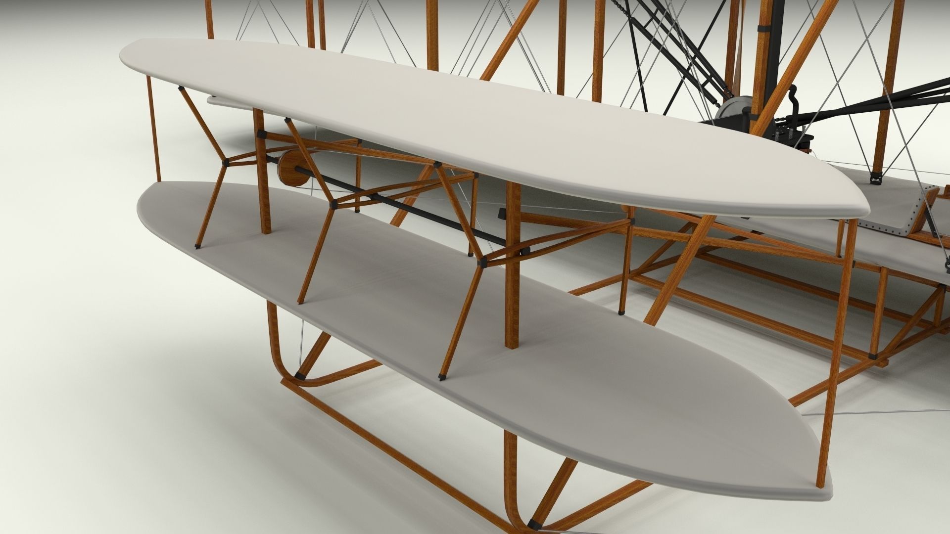 Animated Wright Flyer 1903 3D model animated rigged | CGTrader