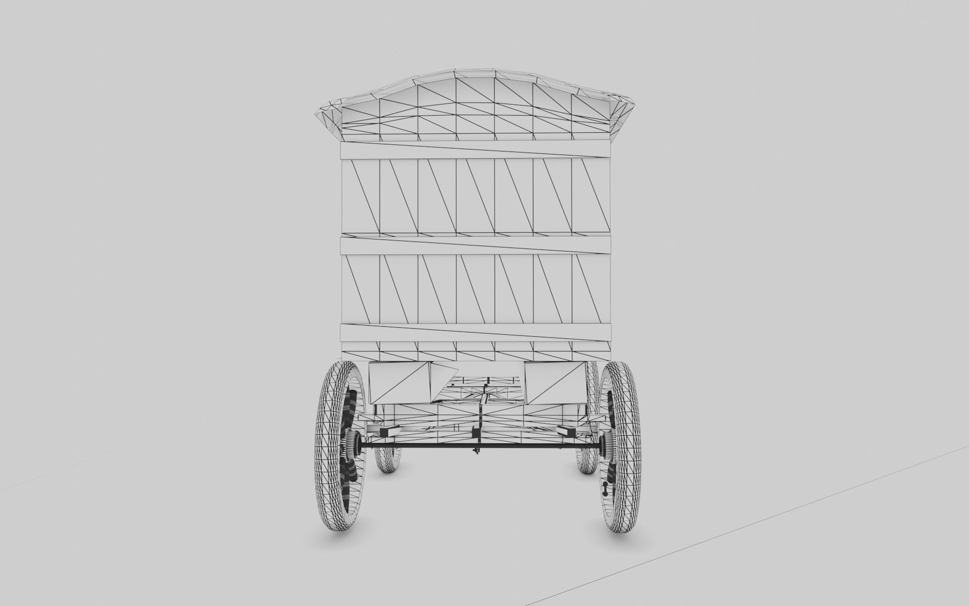 Old Western Goods Wagon 3D model | CGTrader