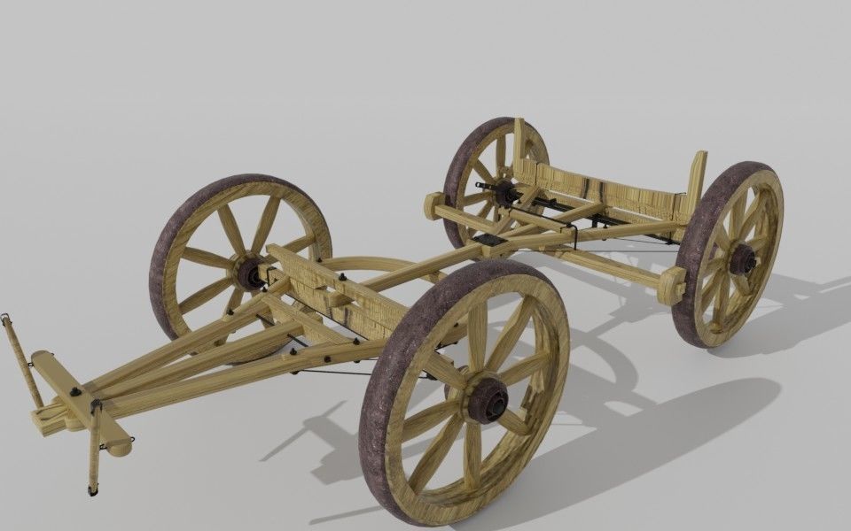 Old Western Goods Wagon 3D model | CGTrader