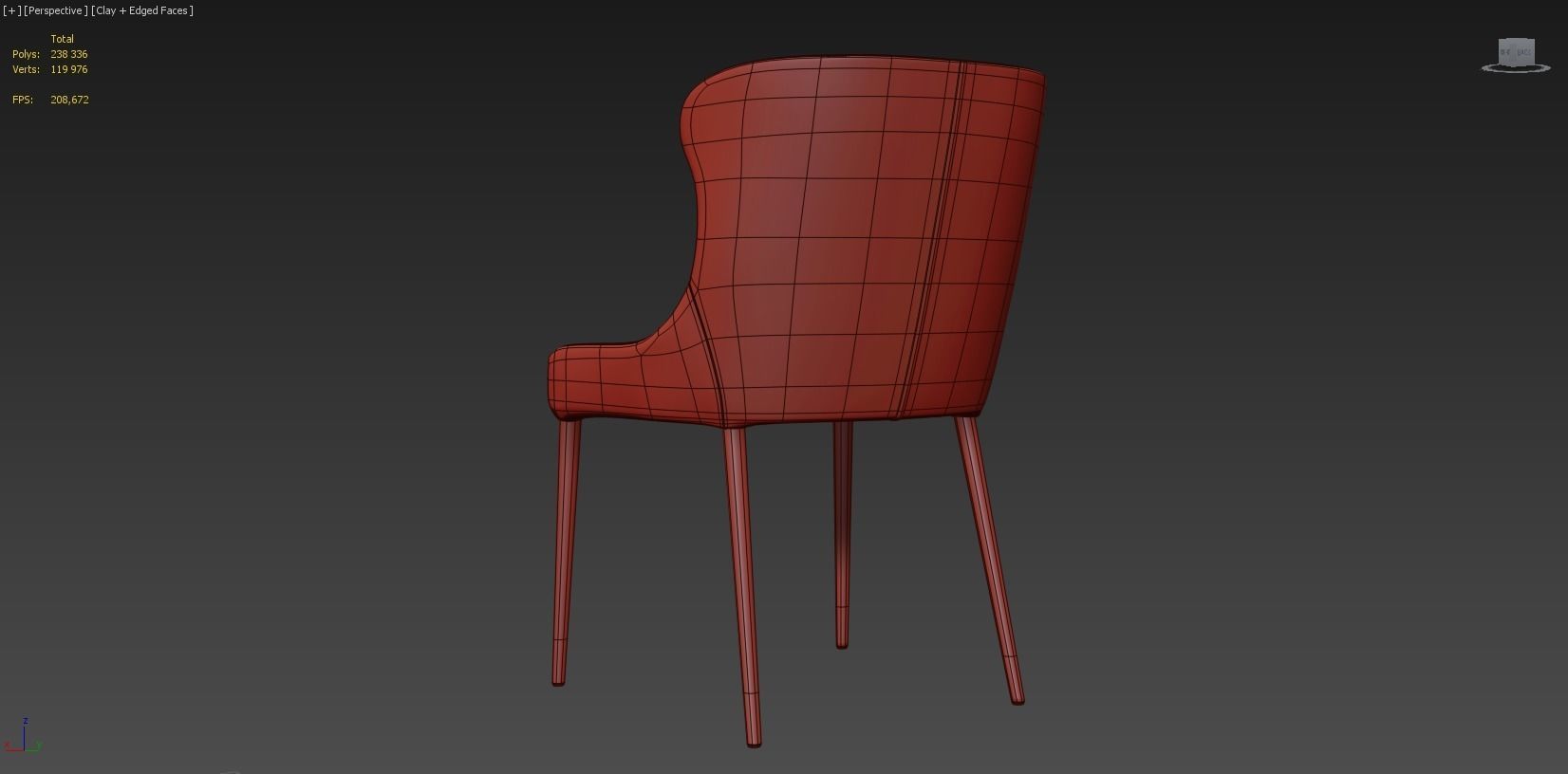 Globewest Claudia Dining Chair 3D model | CGTrader