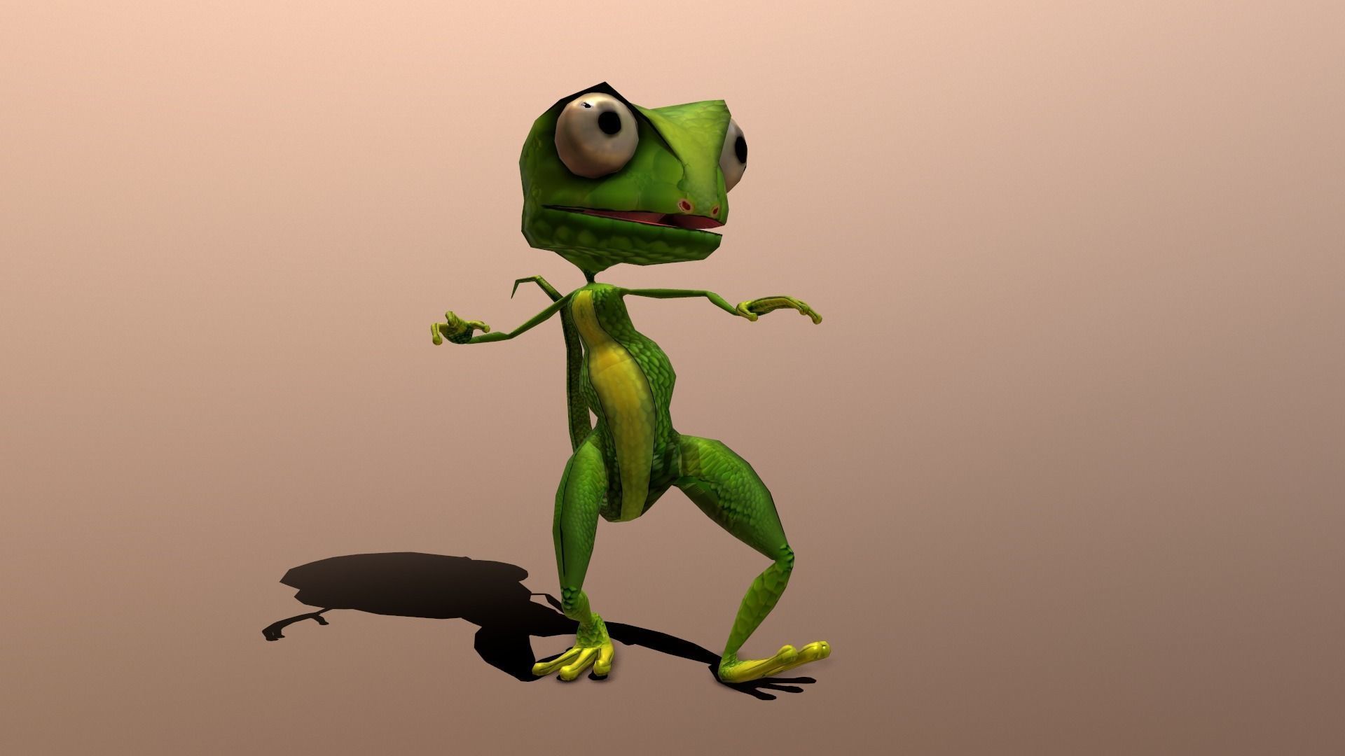 3D model 3D Lizard Game Character RIGGED and Animated Hand Painted VR ...