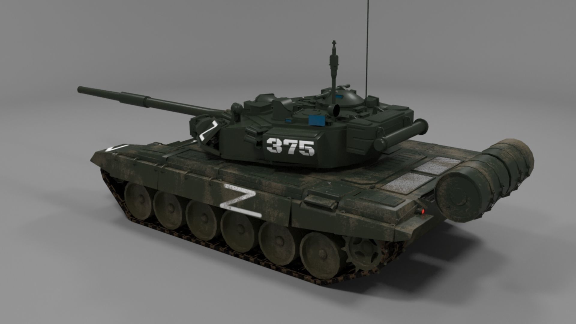 3D model Weathered T90A Main Battle Tank with Iconic Z Marking VR / AR / low-poly | CGTrader