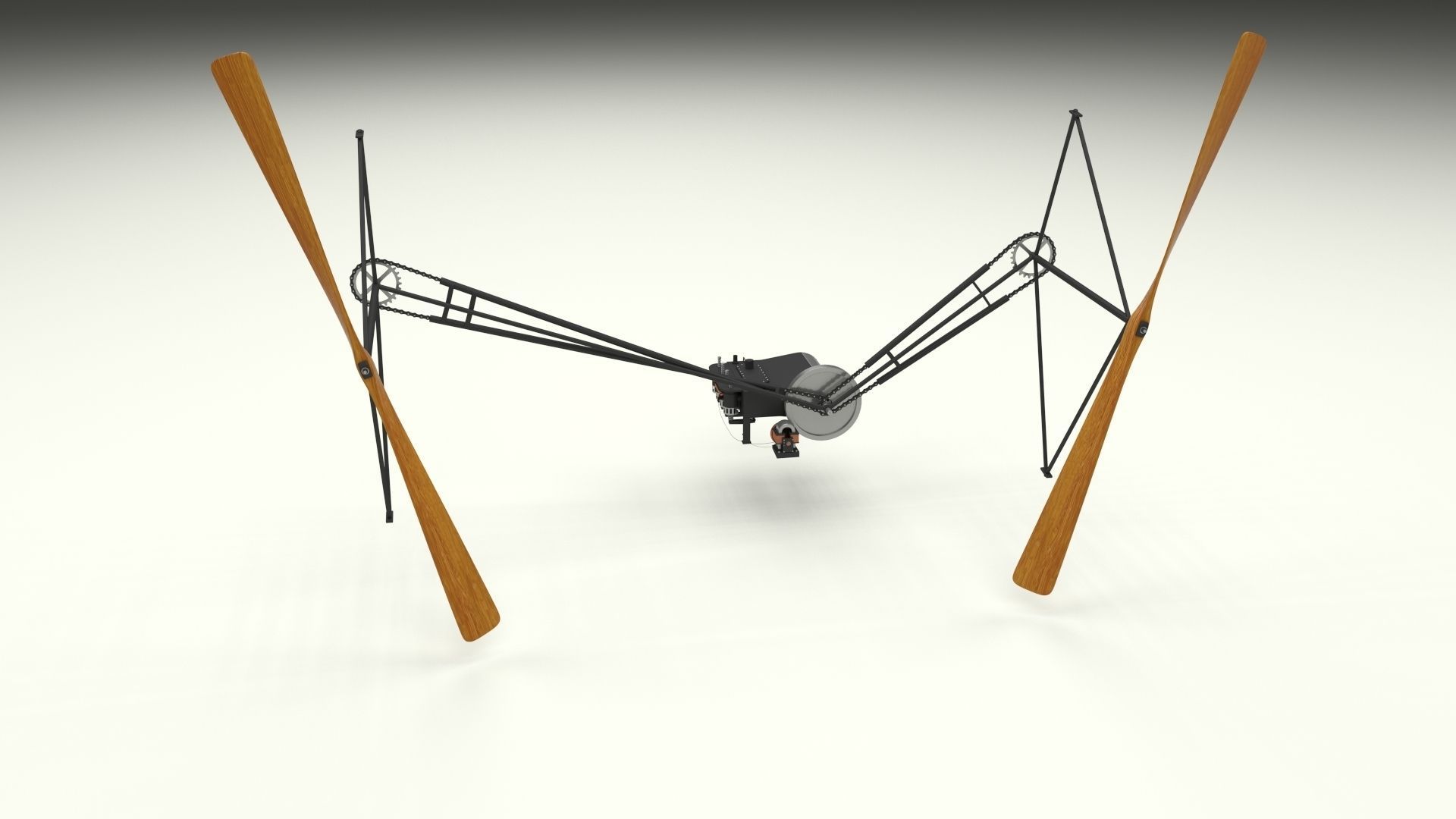 Wright Flyer Propulsion Animated 3D model animated rigged | CGTrader