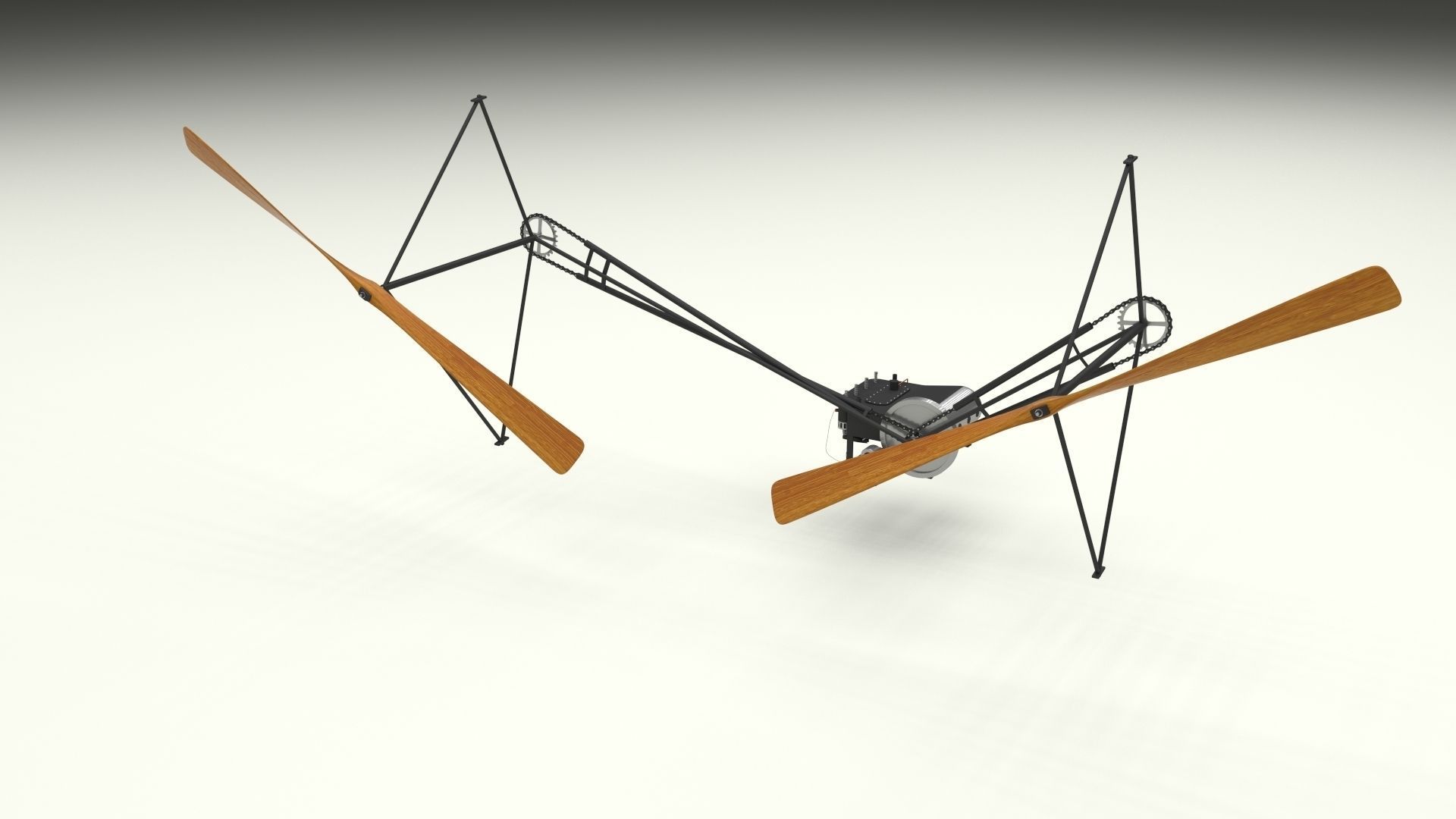 Wright Flyer Propulsion Animated 3D model animated rigged | CGTrader