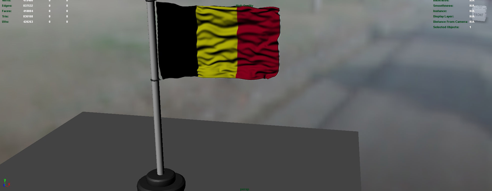 Belgium Flag 3D model | CGTrader