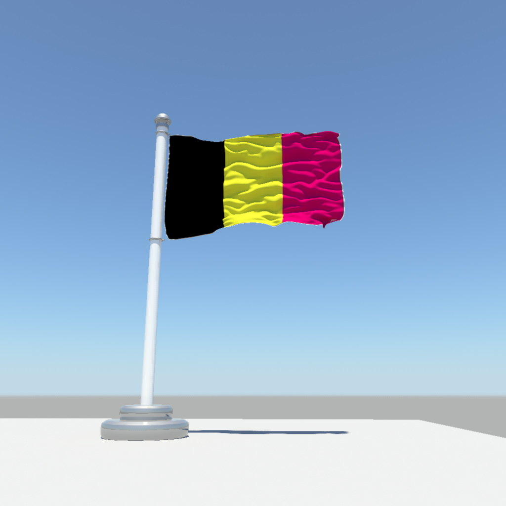Belgium Flag 3D model | CGTrader