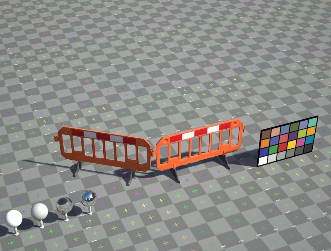 3D model Road segregation barrier Chapter 8 - road works VR / AR / low ...