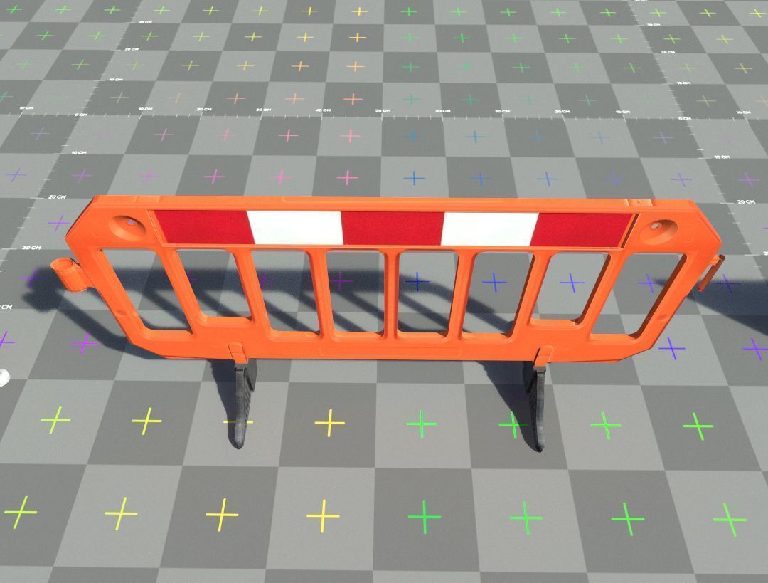 3D model Road segregation barrier Chapter 8 - road works VR / AR / low ...