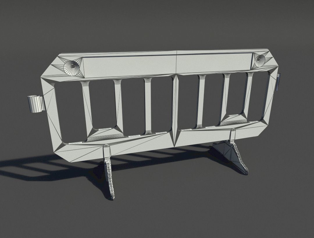 3D model Road segregation barrier Chapter 8 - road works VR / AR / low ...