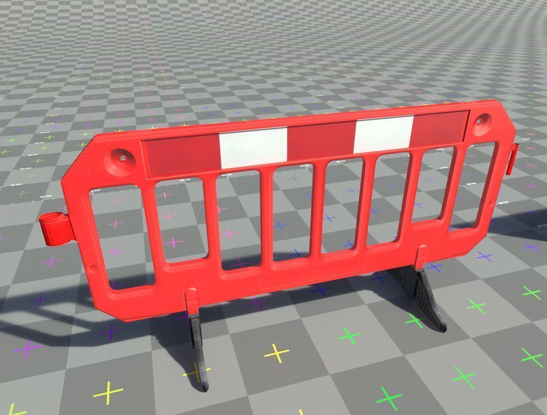 3D model Road segregation barrier Chapter 8 - Version2 VR / AR / low ...