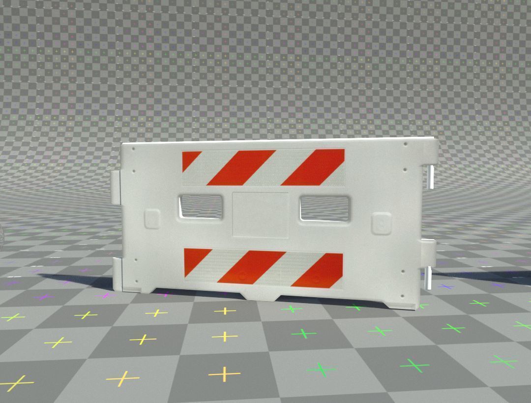 3D model Road segregation White block barrier VR / AR / low-poly | CGTrader