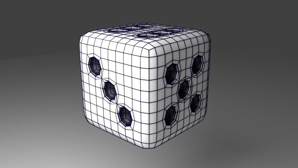 White Dice Low-poly 3D model | CGTrader