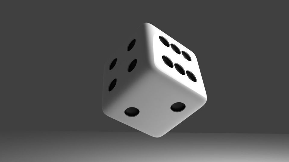 White Dice Low-poly 3D model | CGTrader