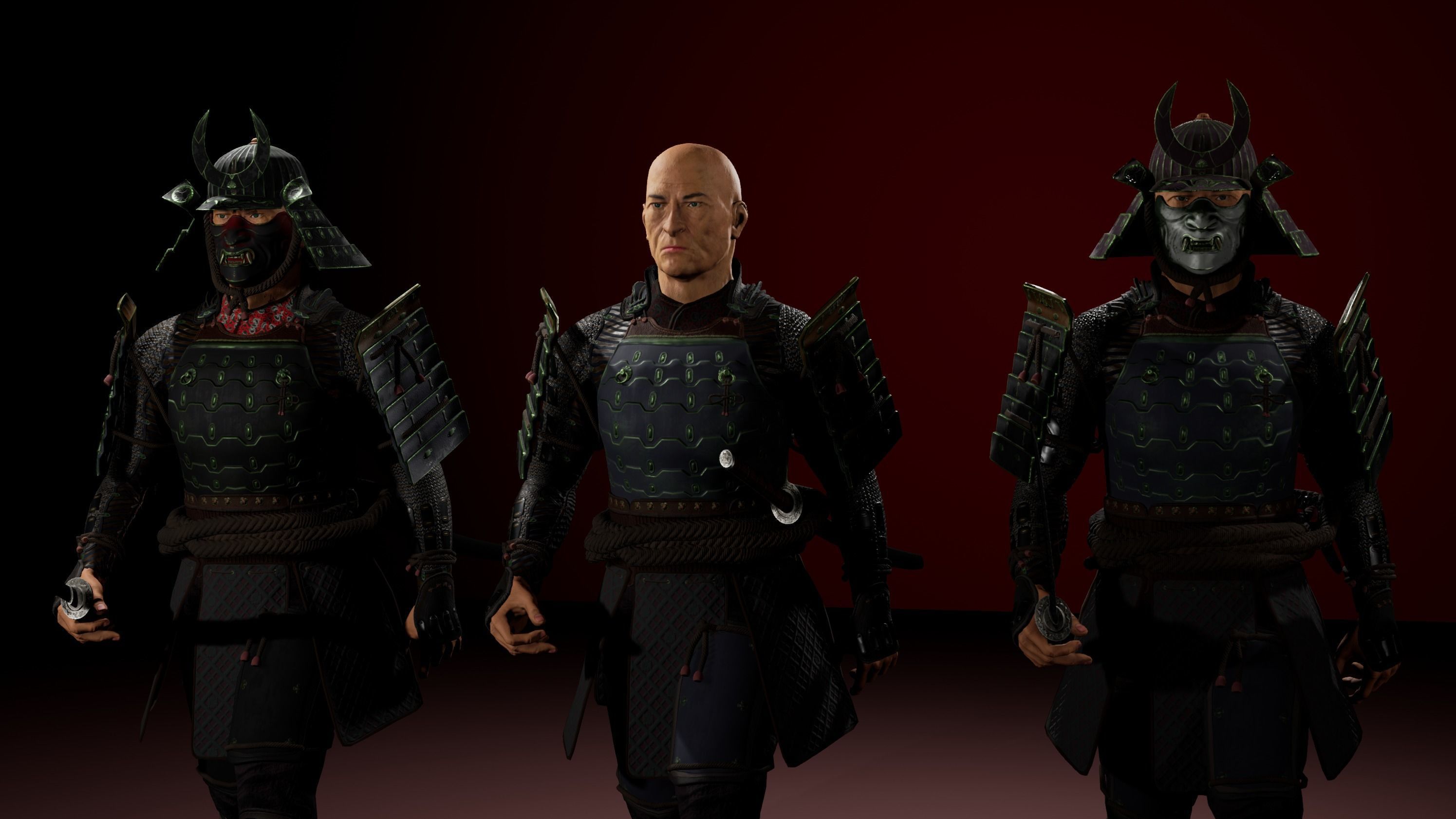 3D model Samurai Tanaka VR / AR / low-poly rigged | CGTrader