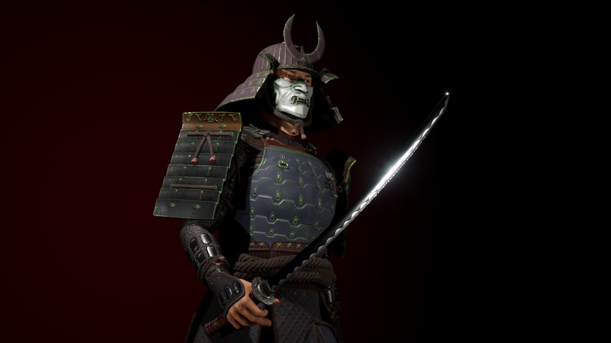 3D model Samurai Tanaka VR / AR / low-poly rigged | CGTrader