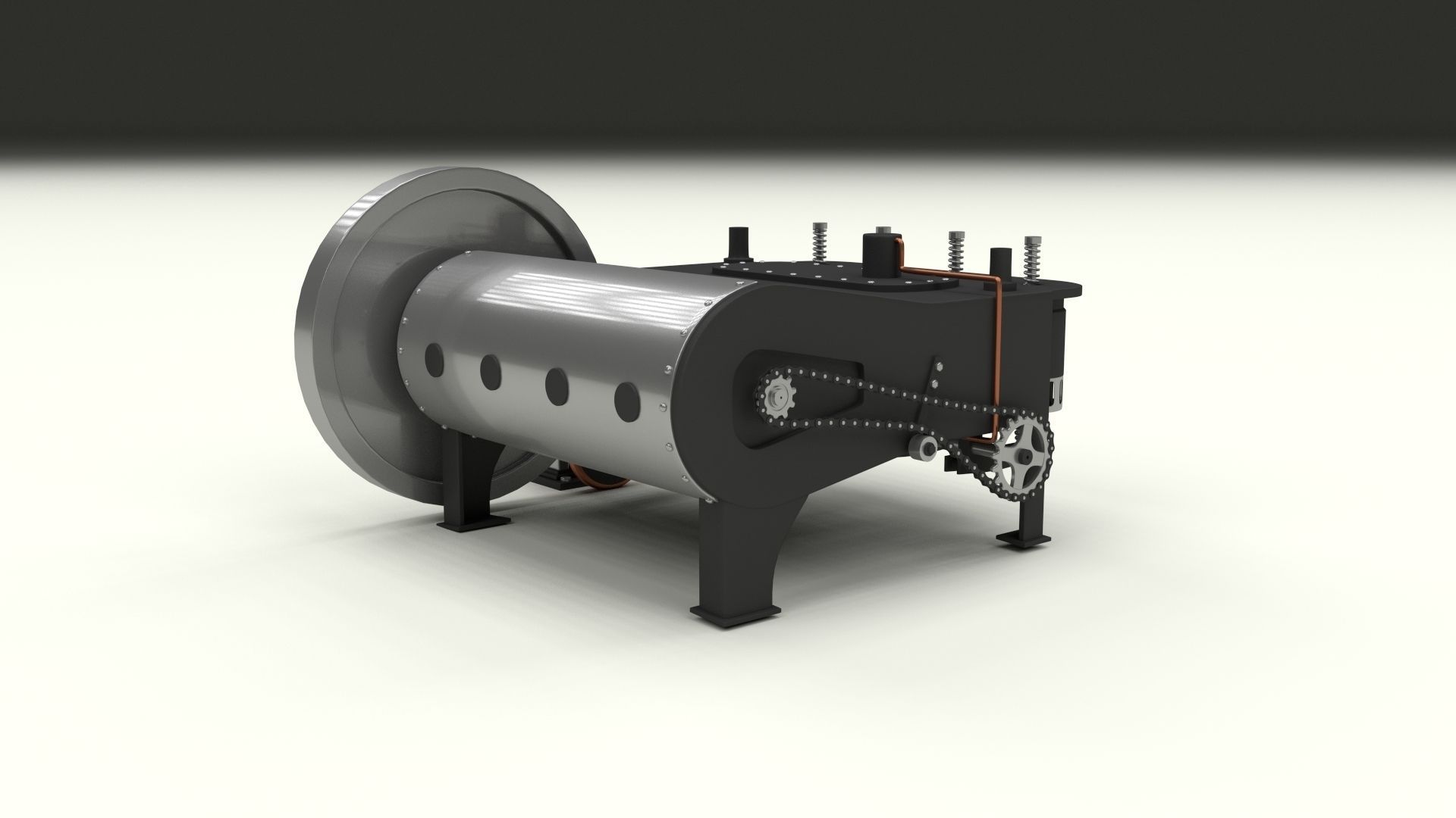 Wright Flyer Engine 3D Model animated rigged .obj .fbx .stl .blend .dae ...