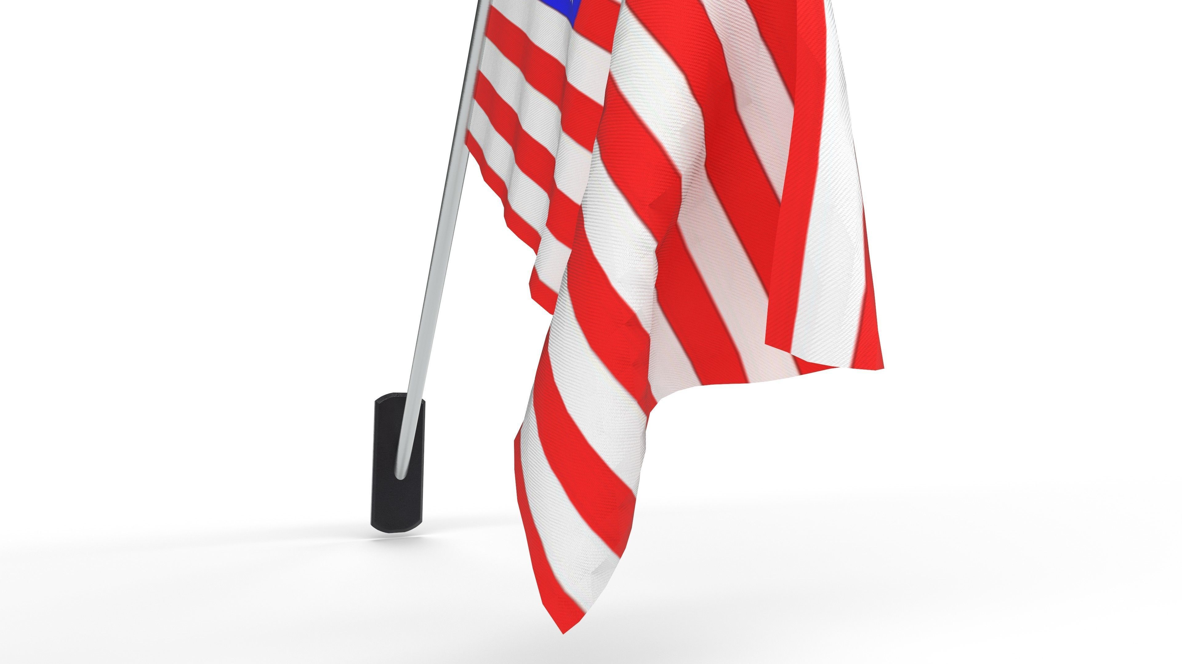 3D model American Flag Pole VR / AR / low-poly | CGTrader