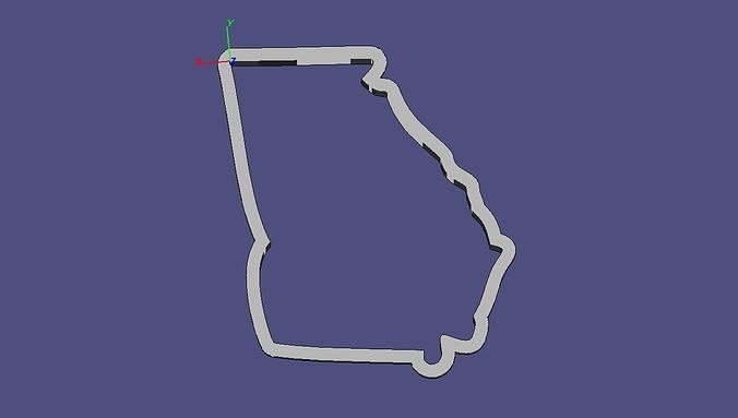 Georgia state of 3D model 3D printable | CGTrader