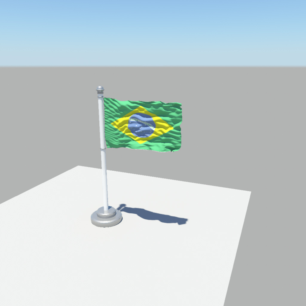 Brazil Flag 3D model | CGTrader