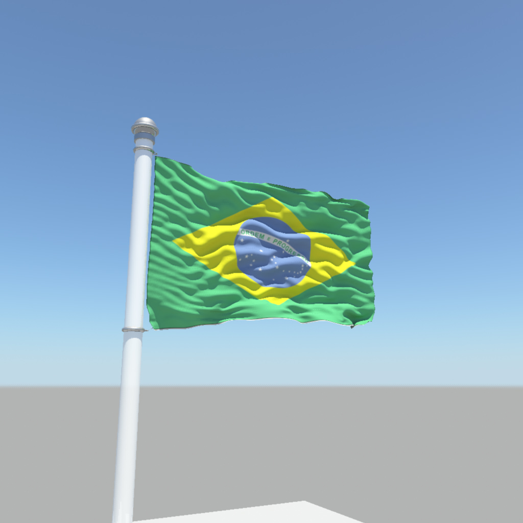 Brazil Flag 3D model | CGTrader