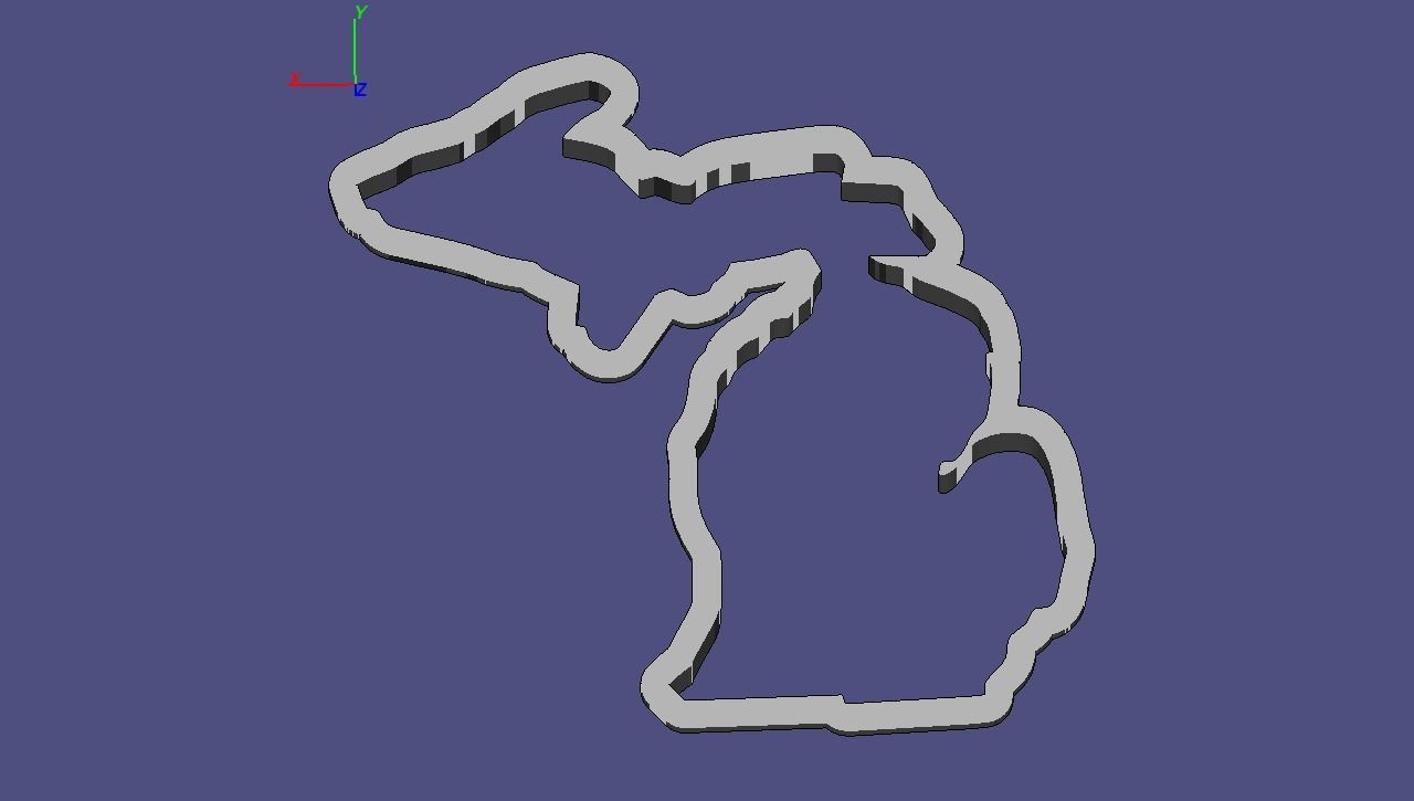 Michigan state of 3D model 3D printable | CGTrader