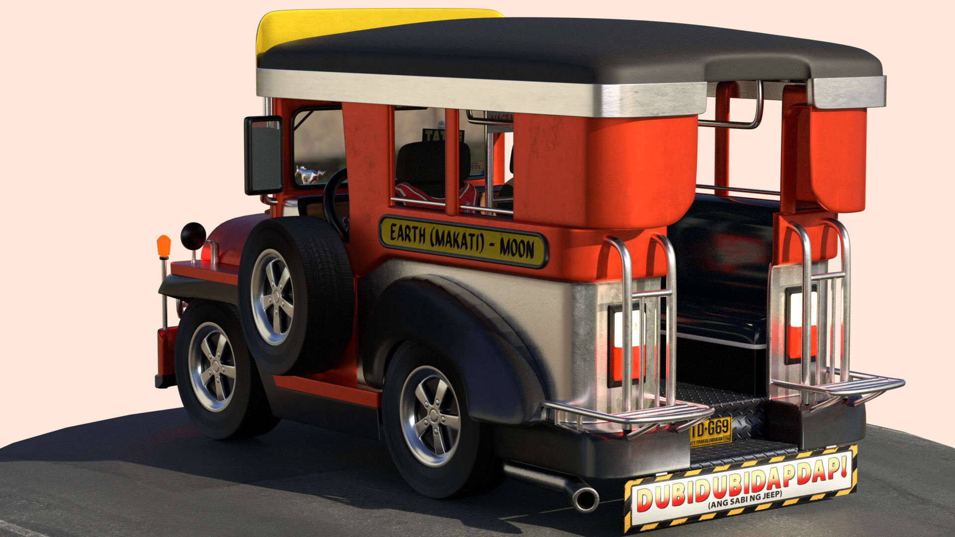 Pinoy Jeepney - stylized 3D model | CGTrader