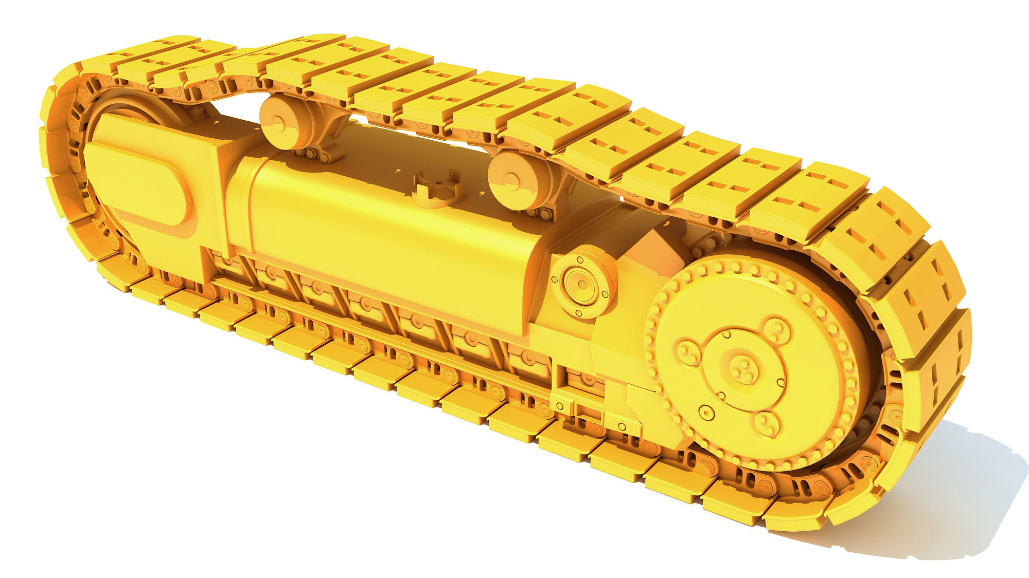 Bulldozer Excavator Track Set 3D model | CGTrader