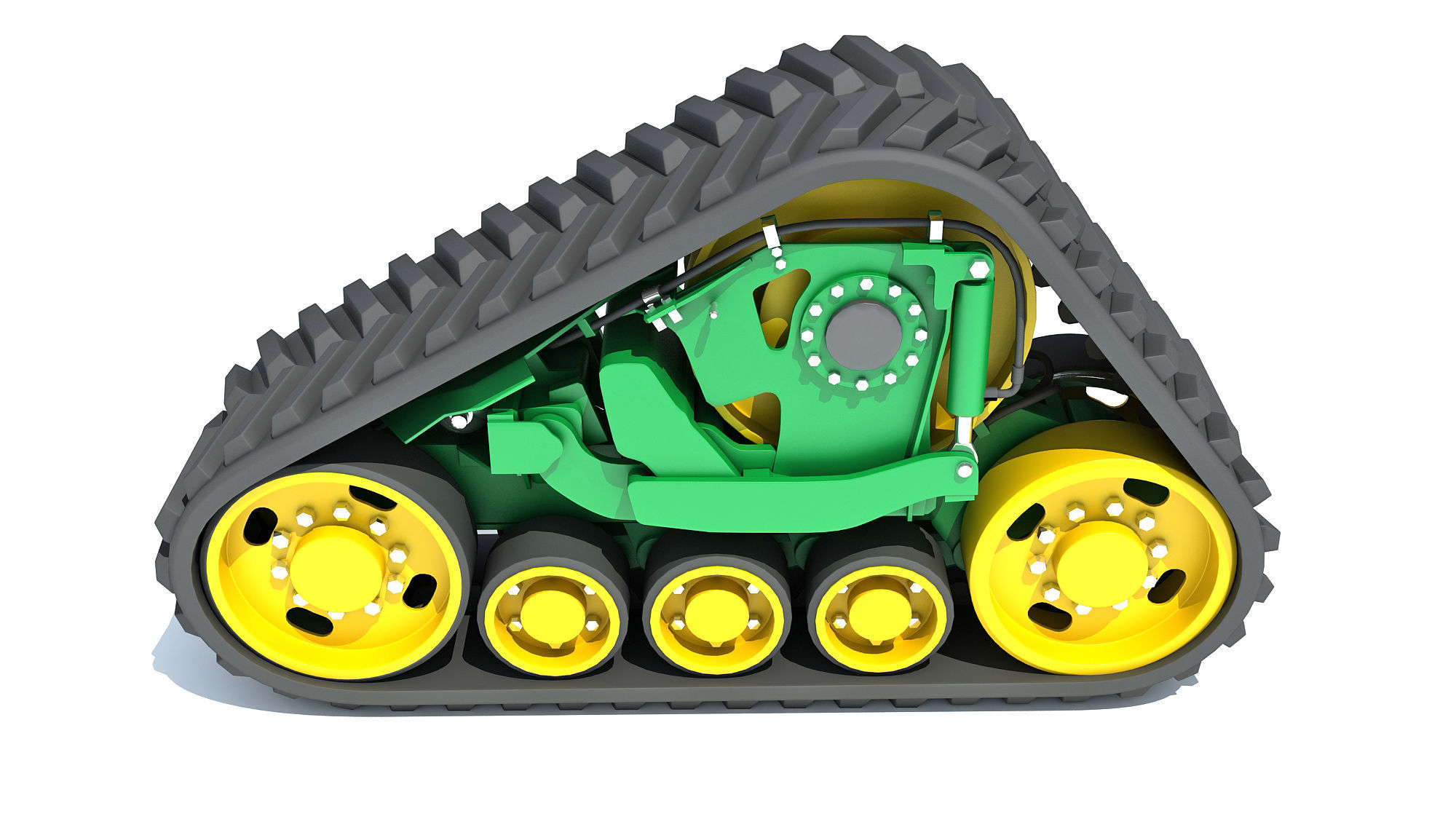 Bulldozer Excavator Track Set 3D model | CGTrader