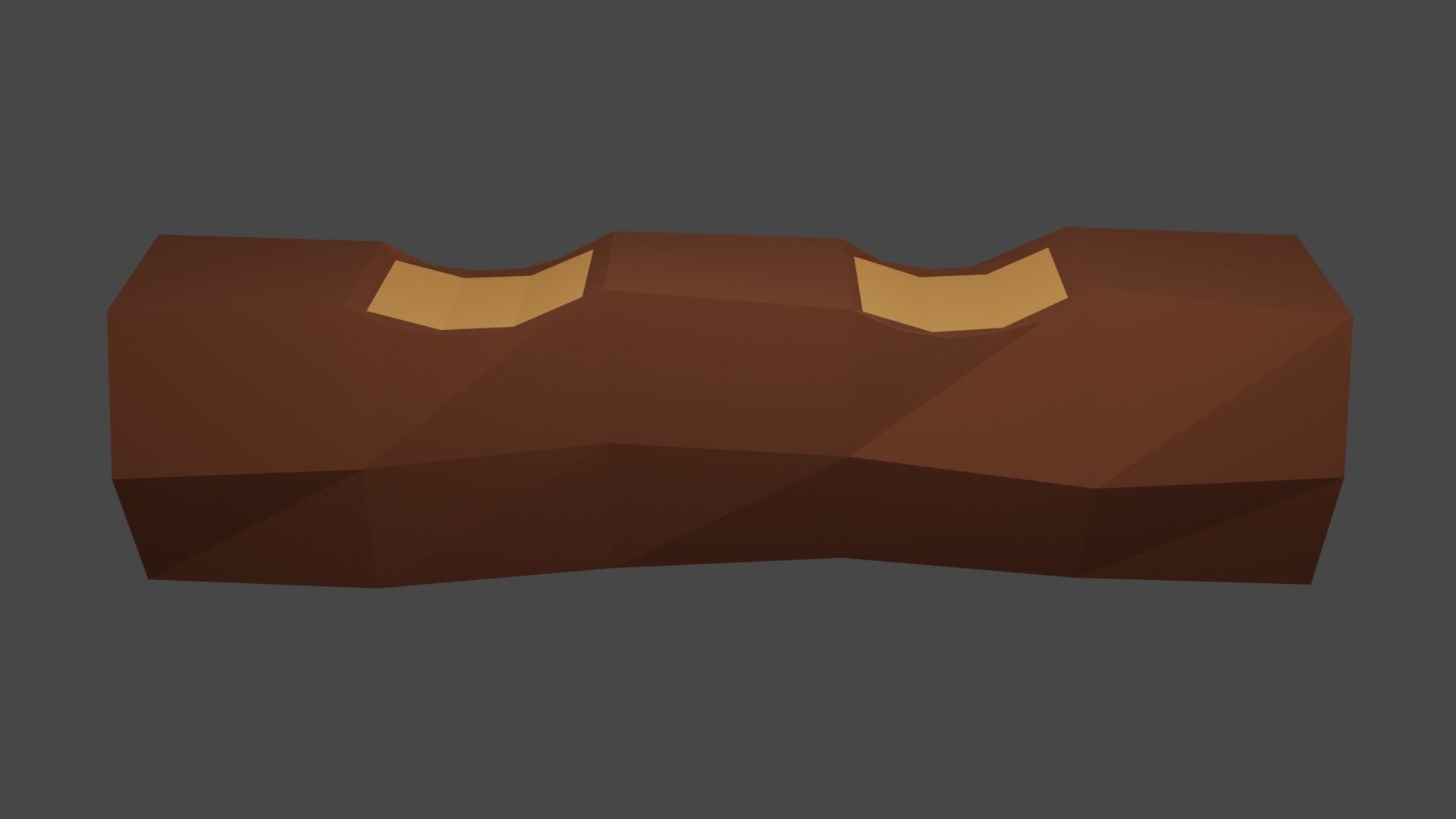 Low-poly log bench 3D model | CGTrader