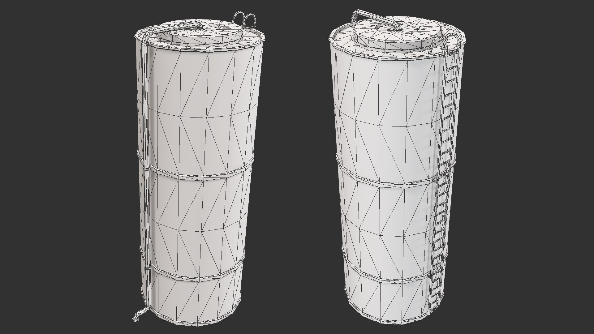 3D model Silo metal pipe with ladder VR / AR / low-poly | CGTrader