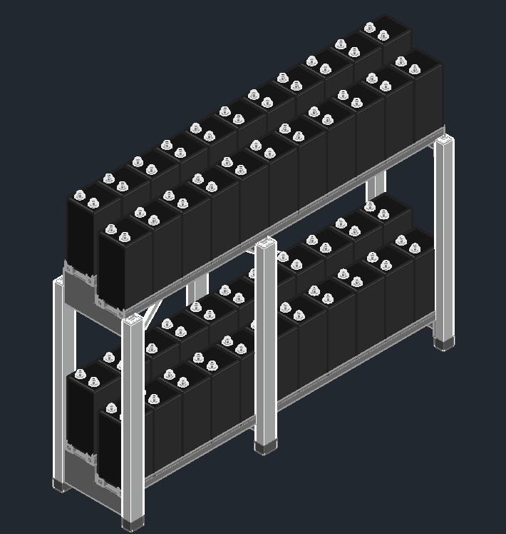 Battery Rack 3D model | CGTrader