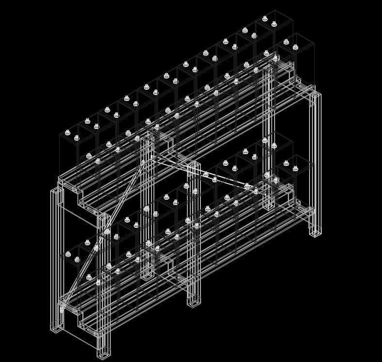 Battery Rack 3D model | CGTrader