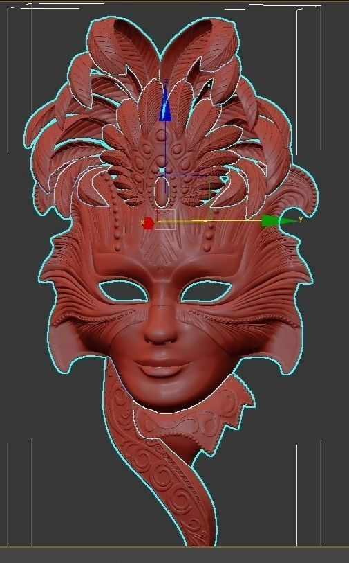 Venetian mask 3D model | CGTrader
