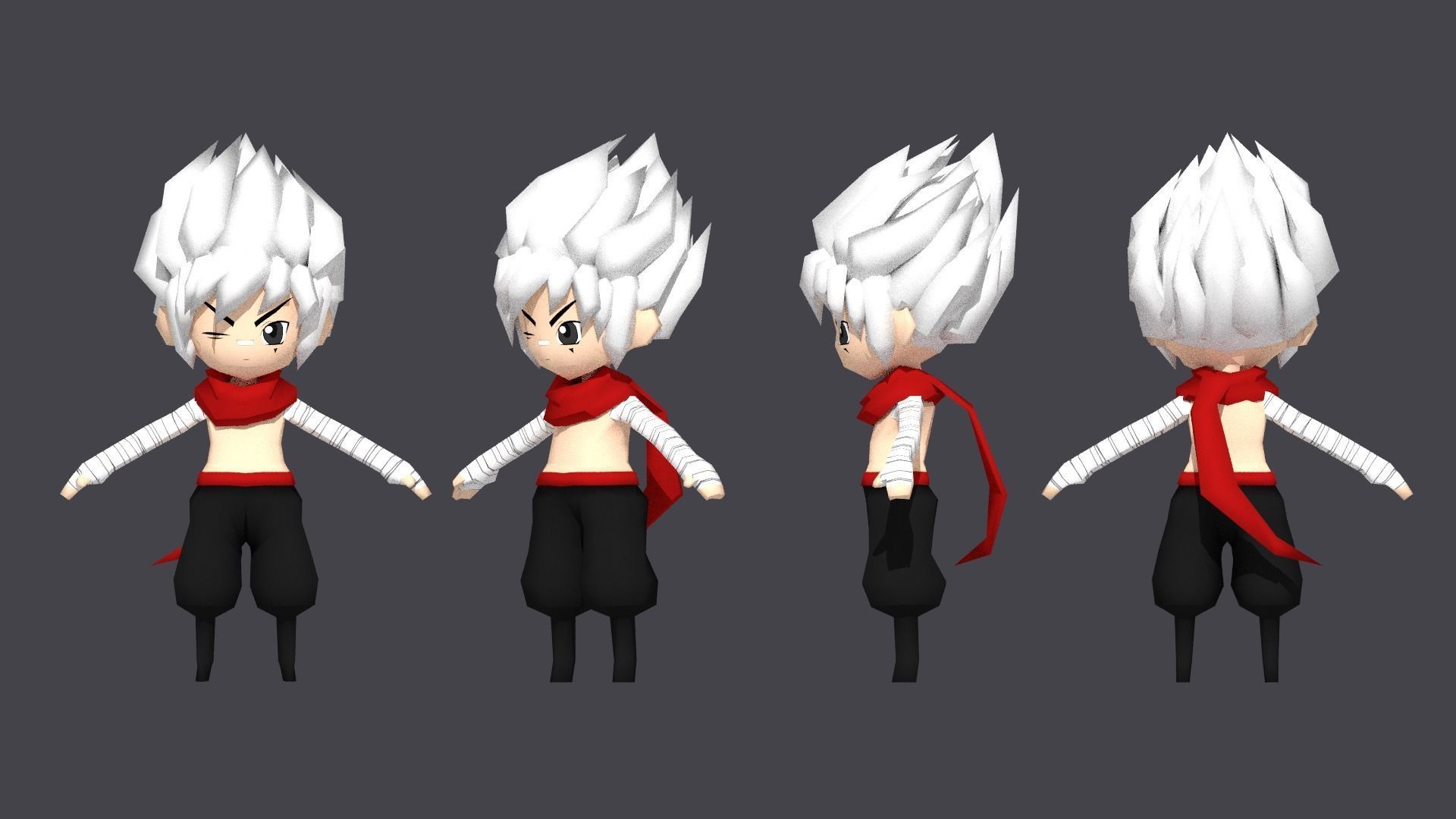 3D model Low Poly Chibi Rouge Ninja Character VR / AR / low-poly | CGTrader