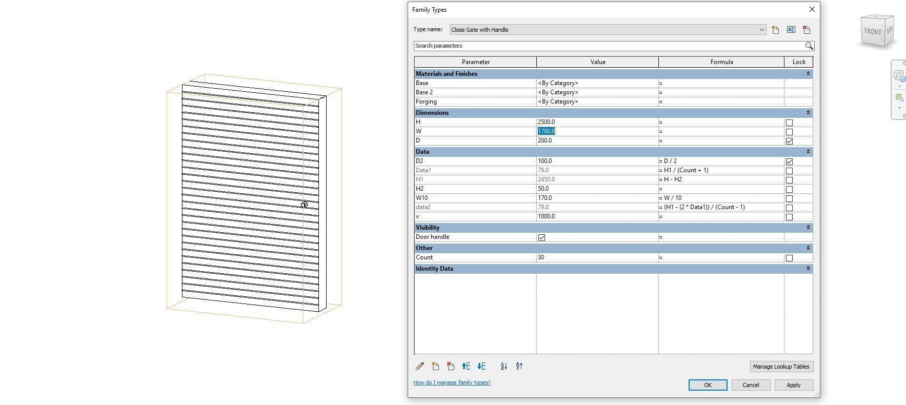Gate 2 - Full parametric Revit Family free VR / AR / low-poly 3D model ...