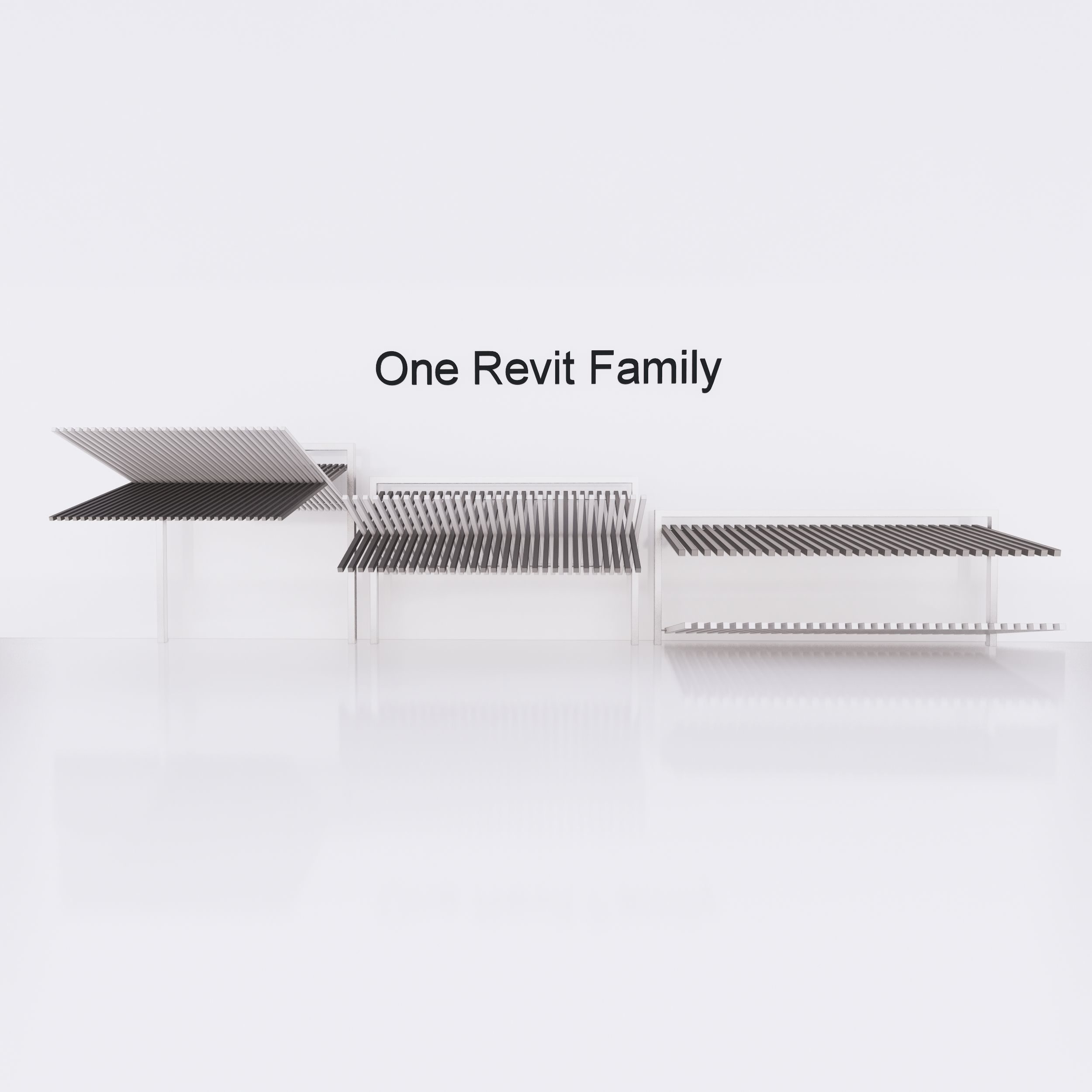 3D model Special folding gate - Full parametric Revit Family VR / AR ...