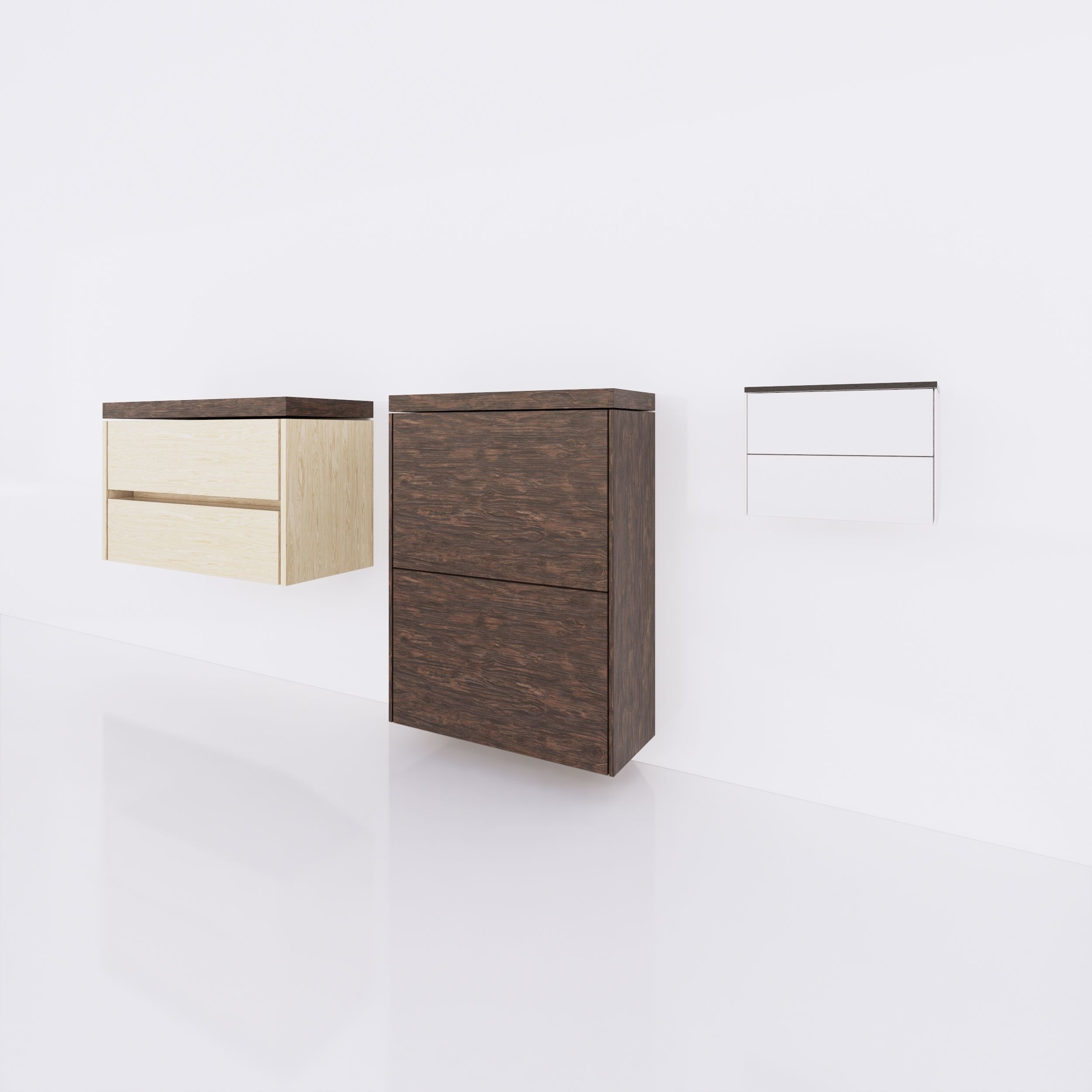 3D model Bathroom cabinet - Full parametric Revit Family VR / AR / low ...