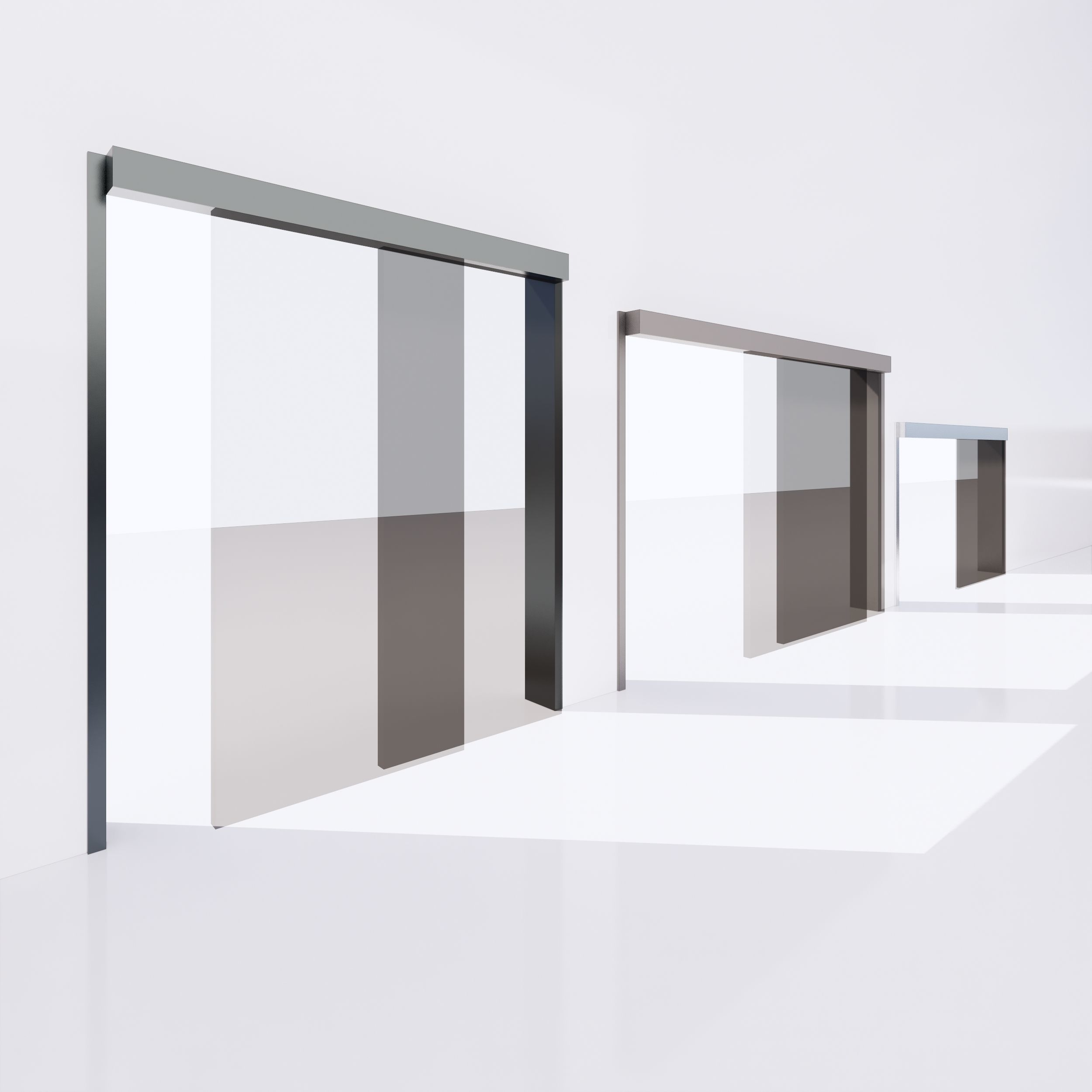 Sliding door exterior - Full parametric Revit Family free VR / AR / low ...