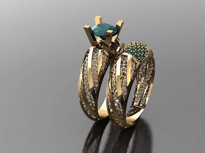 P71- Diamond ring 3D model 3D printable | CGTrader