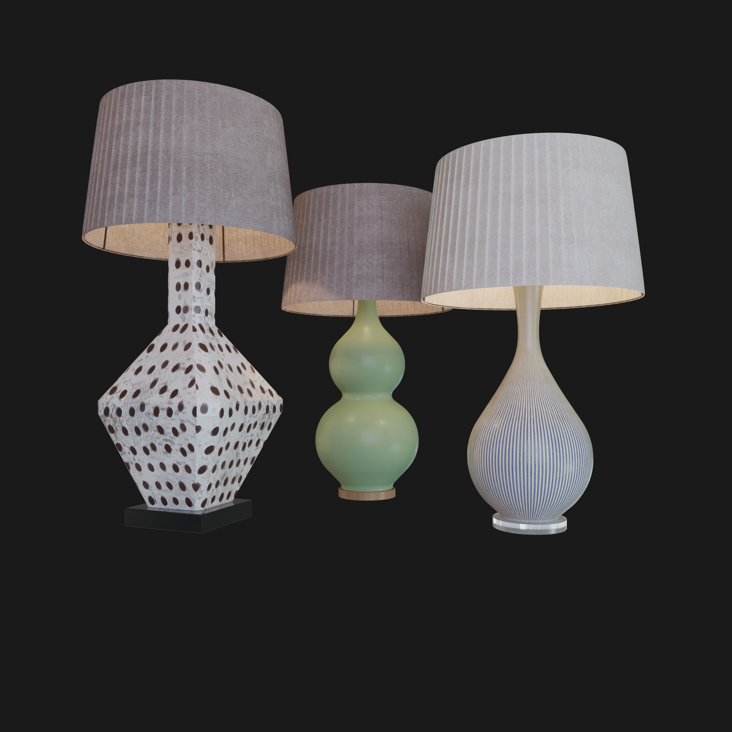 Oka lamps 3D model | CGTrader